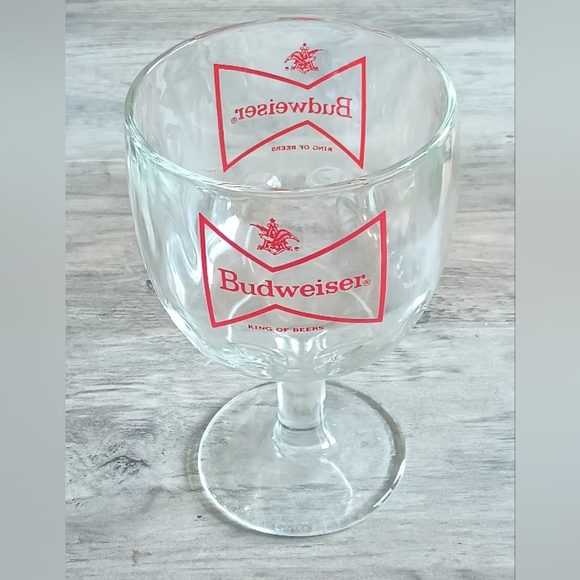 Dining | Vtg 197s Budweiser Heavy Glass Goblet Wine Beer Collectible ...